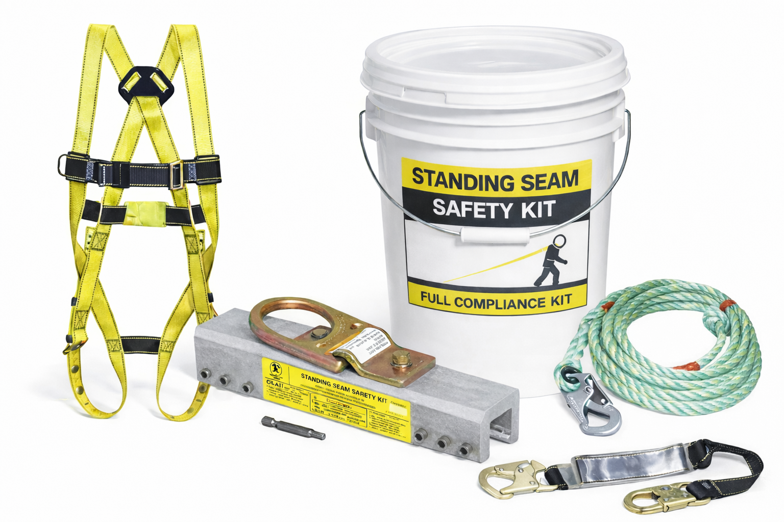 Standing Seam Fall Protection Kit | Metal Roof Saftey Kit | Snow Guards ...